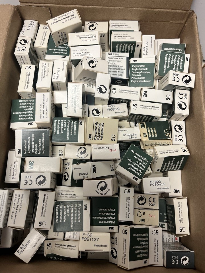 Vtg 3M ION ISO-FORM BRAND Temporary Dental Crown Forms/ Stainless Steel ...