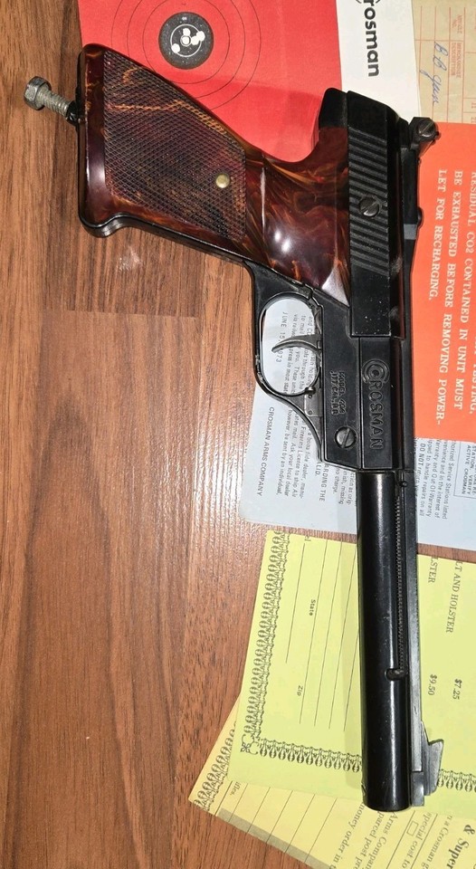 FOR REPAIR Crosman 454 BB Pistol Semi-Automatic CO2 Repeater w Box 1973 ...