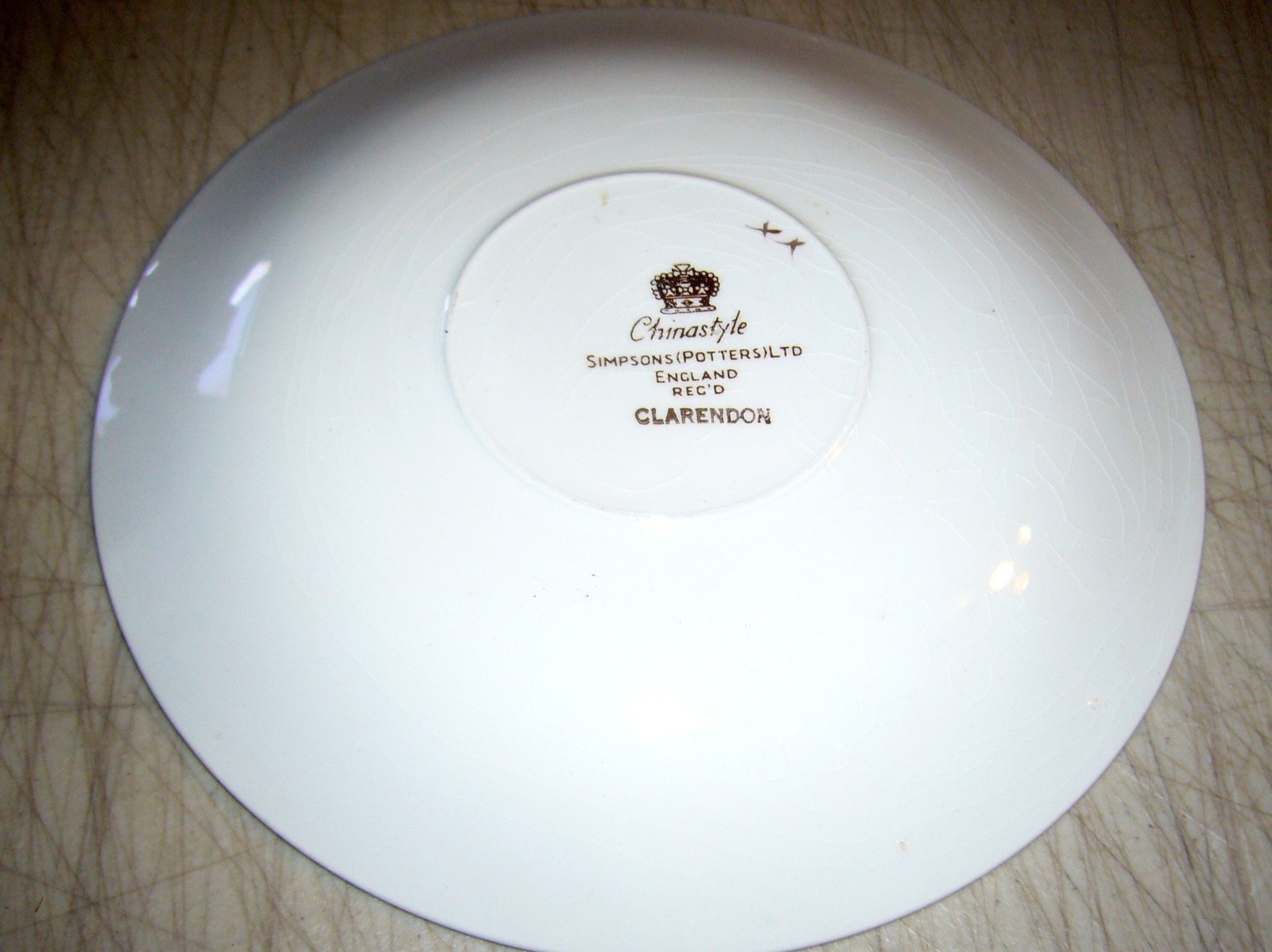 CHINASTYLE SIMPSONS POTTERS LTD CLARENDON Cream Soup Bowl Saucer Only ...