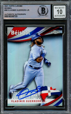 Vladimir Guerrero Jr. 2021 Topps Chrome Beisbol Card Gem 10 Auto ...