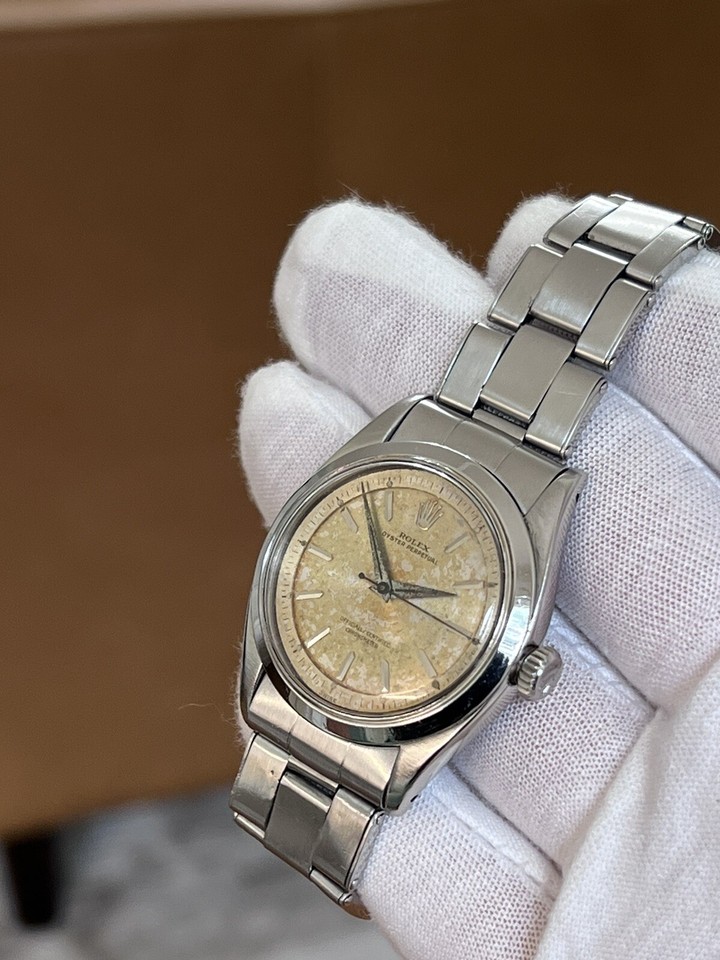 1954 Rolex Oyster Perpetual Ref 6580 Stretch Rivet Bracelet Cal. 1030 ...