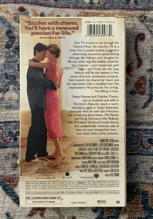 Sweet November (VHS, 2001) 85391899730 | eBay