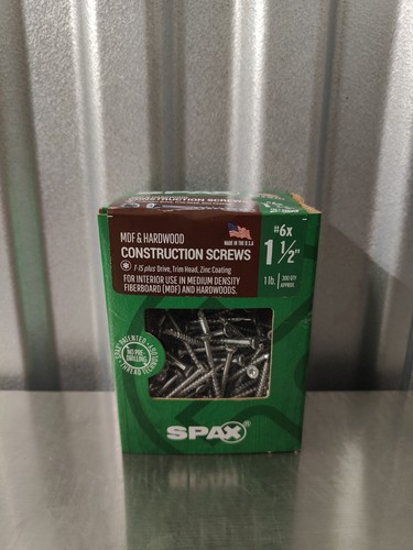 SPAX MDF & Hardwood Construction Screws - 1 lb - #6 x 1-1/2" + Bit ...