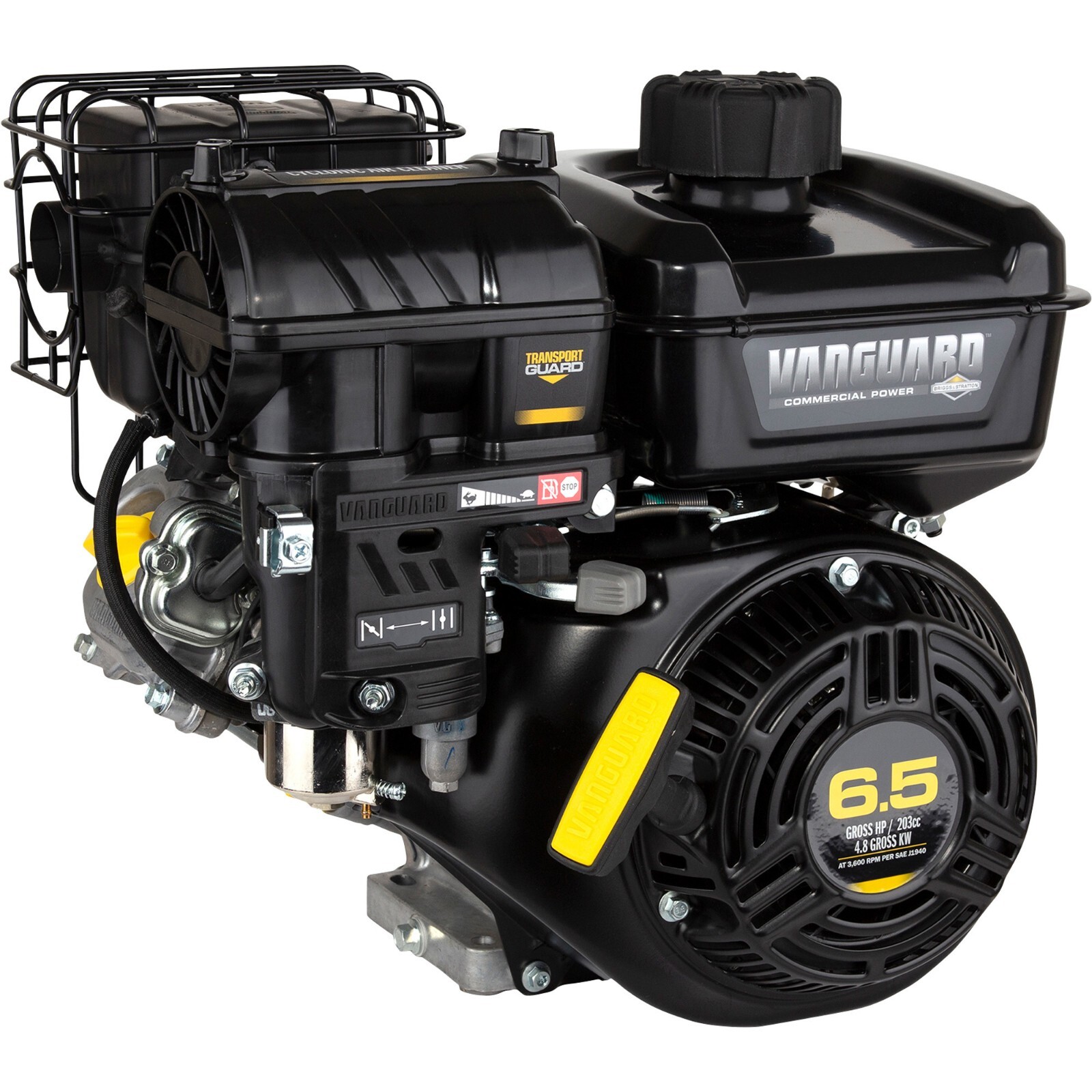 Briggs & Stratton Vanguard Horizontal Engine, 203cc, 6.5 HP, 3/4. dia ...