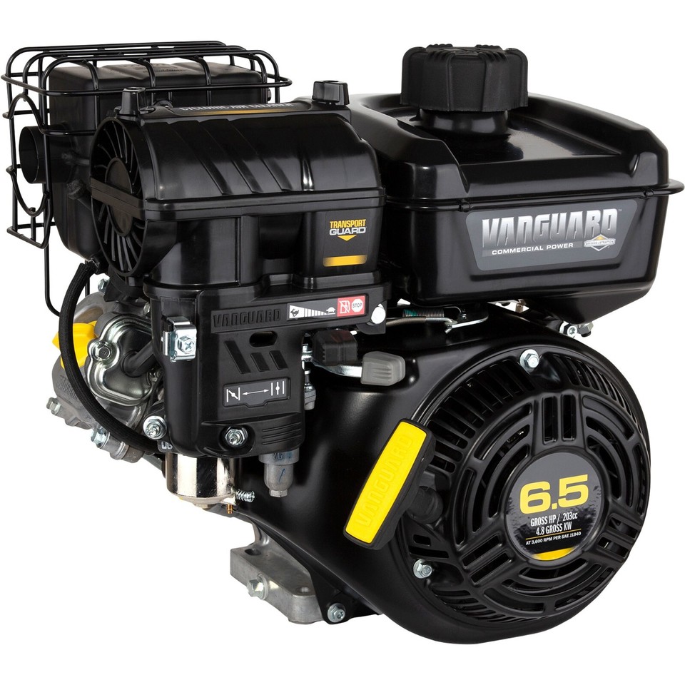 Briggs & Stratton Vanguard Horizontal Engine, 203cc, 6.5 HP, 3/4. dia ...