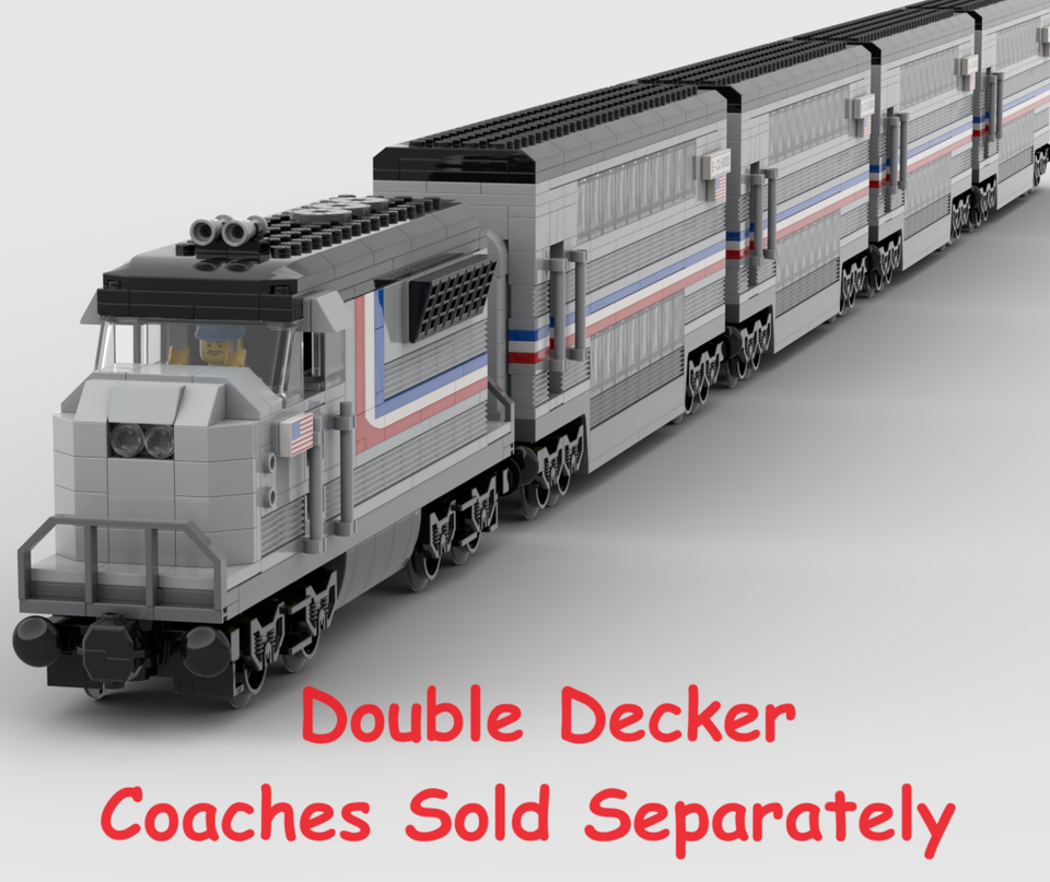 LEGO EMD Commuter Train Locomotive CUSTOM Kit, MOC. 100% NEW LEGO ...