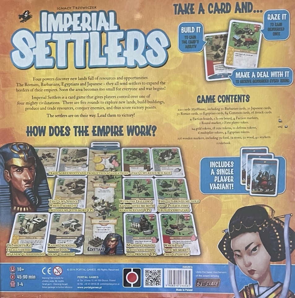 Imperial Settlers Board Card Game New Factory Sealed 5902560380811| eBay