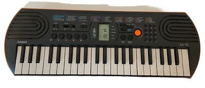 Casio SA-76 44-Key Mini Personal Keyboard 100 Tones No Adapter Uses ...