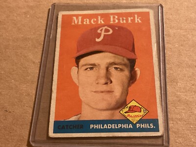 1958 Topps Baseball Card Set Break #278 Mack Burk - EX - Lite Corner ...