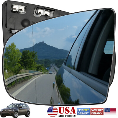 For BMW X5 X6 E70 E71 LEFT Driver Side Door Wing Mirror Glass Heated ...