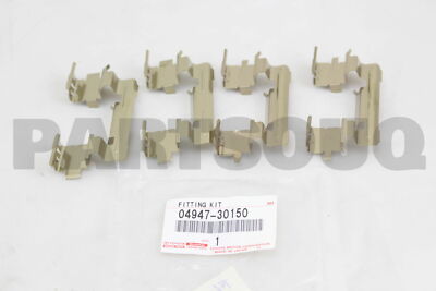 0494730150 Genuine Toyota FITTING KIT, DISC BRAKE, FRONT 04947-30150 | eBay