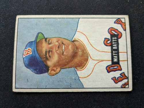 1951 Bowman Baseball Card # 129 Matt Batts - Boston Red Sox (VG/EX) | eBay
