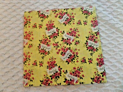 Vintage 3 sheets "Best Wishes" Good Luck "A Gift for You" gift wrap ...