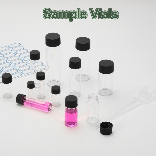 12 Pcs 12ml Leak-Proof Sample Vials with Label and Plastic Dropper ...