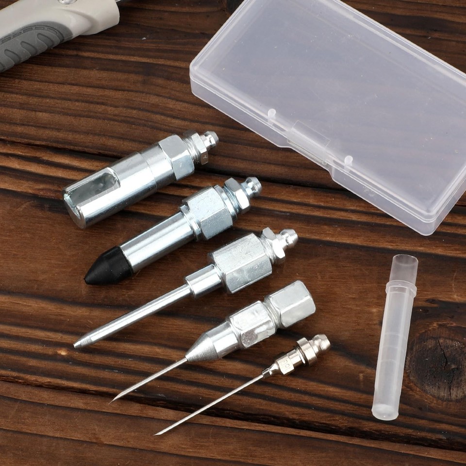 5pcs Grease Gun Needle Accessory Set, Grease Needle Nozzle Grease ...