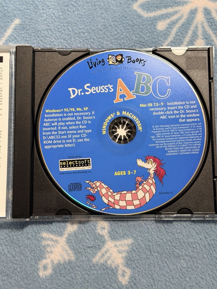 Dr. Seuss's ABC PC CD-ROM - Living Books Windows XP/Mac - Vintage 2001 ...