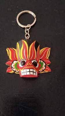 Handmade Wooden Mask Key tag Sri Lanka - Sri Lankan Gini Masks (Fire ...