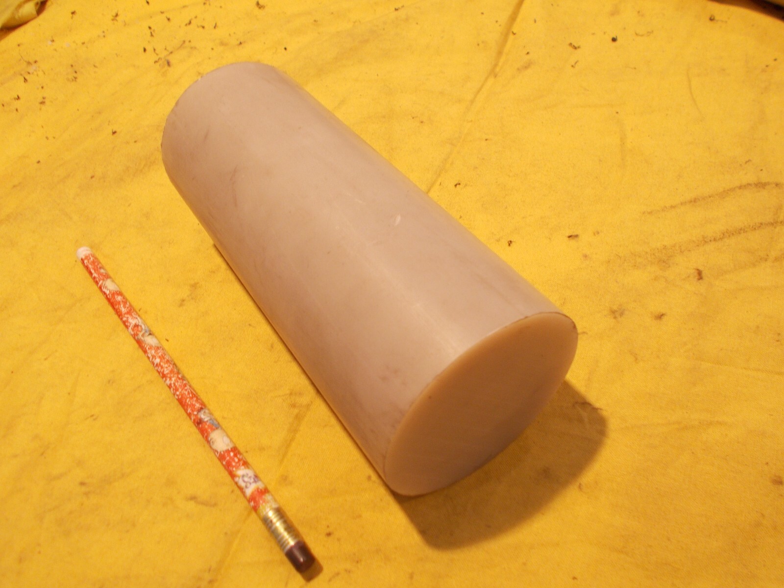 30% GLASS FILLED NYLON ROD machinable plastic round bushing 2-5/8" OD x ...