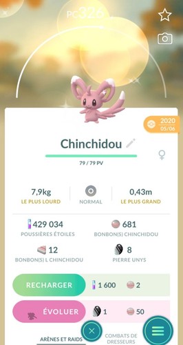 Pokémon Go Chinchidou / Minccino SHINY Trade BES | eBay