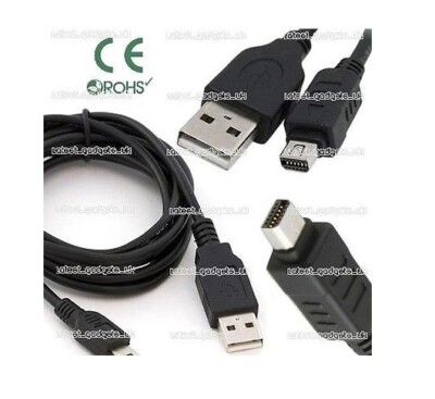Mini 12-Pin USB Data Sync Lead/Cable/Wire For Olympus CB-USB5 CB-USB6 ...