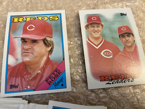 1988 CINCINNATI REDS TOPPS TEAM SET (30 CARDS) PETE ROSE / BARRY LARKIN ...