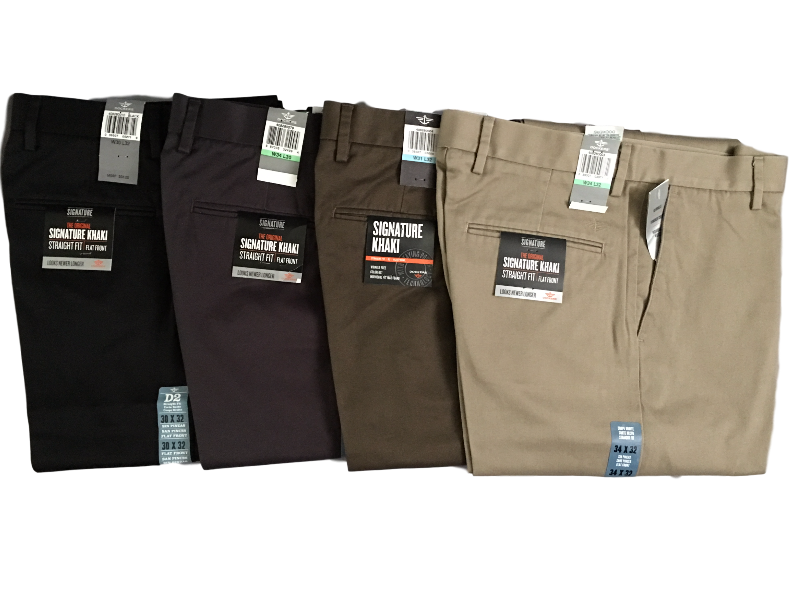 DOCKERS LEVI'S D2 SIGNATURE KHAKI STRAIGHT FIT FLAT FRONT PANTS ...