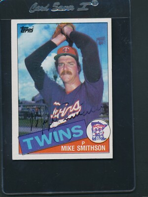 1985 Topps #483 Mike Smithson Twins Signed Auto *C3192 | eBay