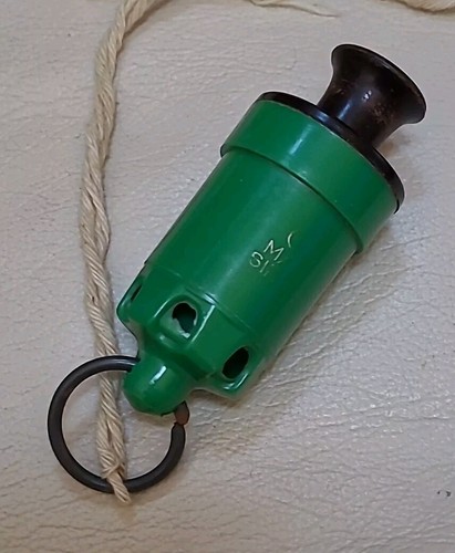 Vintage 1930s John Lauterbach G MAN Siren Whistle Bakelite Green Black ...
