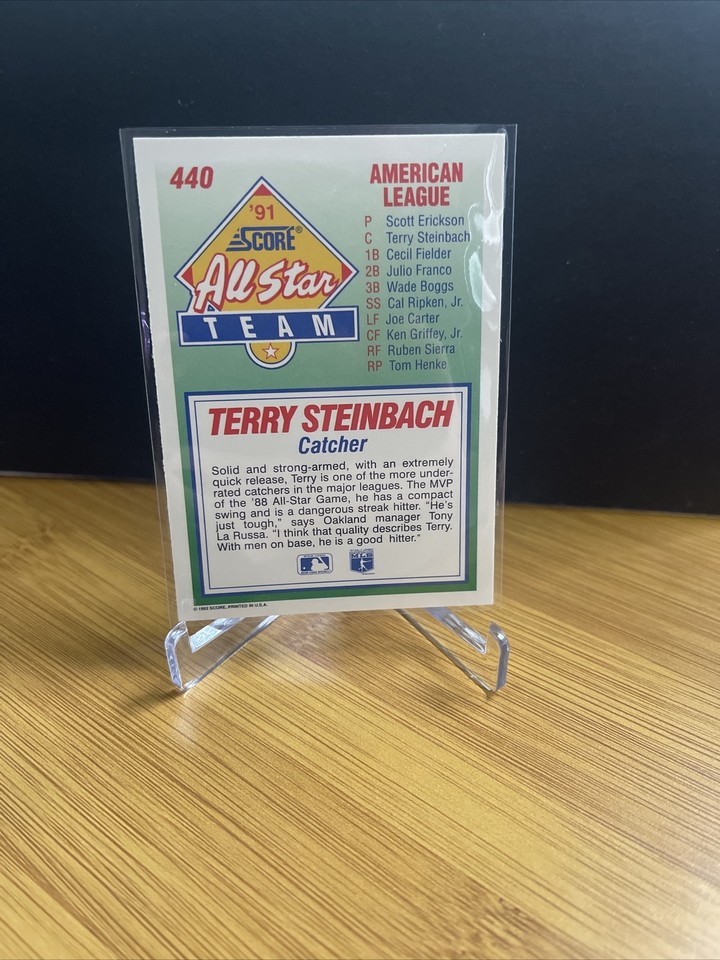 1992 Score - All-Star #440 Terry Steinbach | eBay