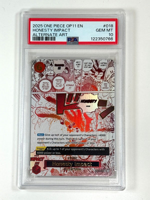Honesty Impact (Alternate Art) OP11-018 A Fist of Divine Speed Foil PSA ...