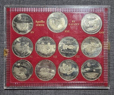 Apollo Series by Galaxy- 11 Medallions in Plastic Case - Apollo VII ...