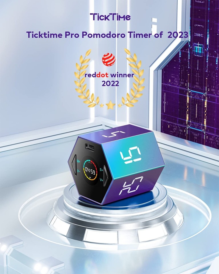 Ticktime Pomodoro Timer Clock, Productivity Timer Cube, ADHD Timer ...