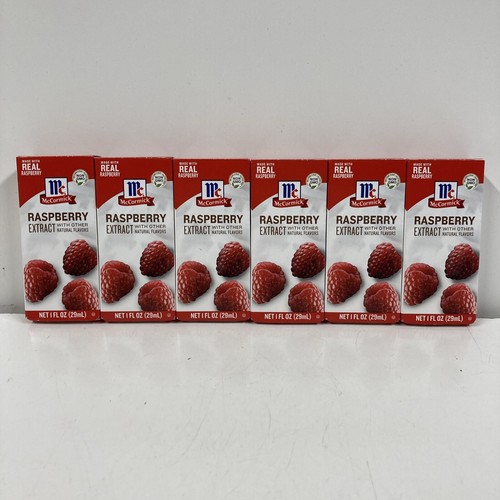 LOT x6 McCormick Raspberry Extract 1 Fl Oz Baking Flavoring Real ...
