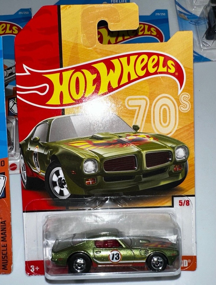 Hot Wheels 1973 Pontiac Firebird, Green 1971 Plymouth Road Runner Lot ...