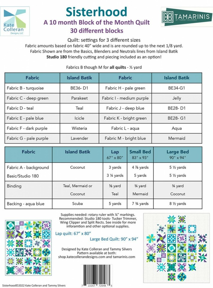 Sisterhood Quilt Pattern From Seams Like A Dream Quilt Designs By Kate ...