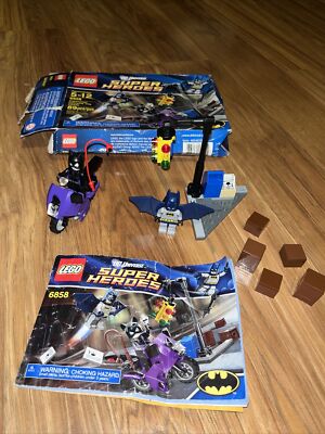 Lego 6858 Superheroes Catwoman Cat cycle City Chase RARE Retired | eBay