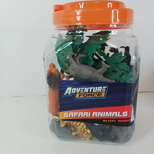 Adventure Force Safari Animals Bucket 40 Pieces Colorful Lion Jiraffe ...