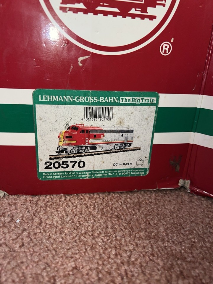 LGB 20570 SANTA FE (WARBONNET) F7 A UNIT & 20582 SANTA FE F7B UNIT RARE ...