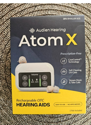 Audien Hearing ATOM X -Rechargeable OTC Hearing Aids -NEWEST MODEL ...