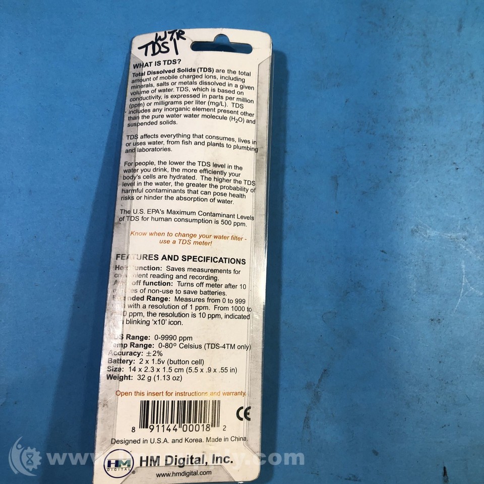 HM Digital TDS-4/TDS-4TM Water Quality Tester, TDS Meter FNFP | eBay