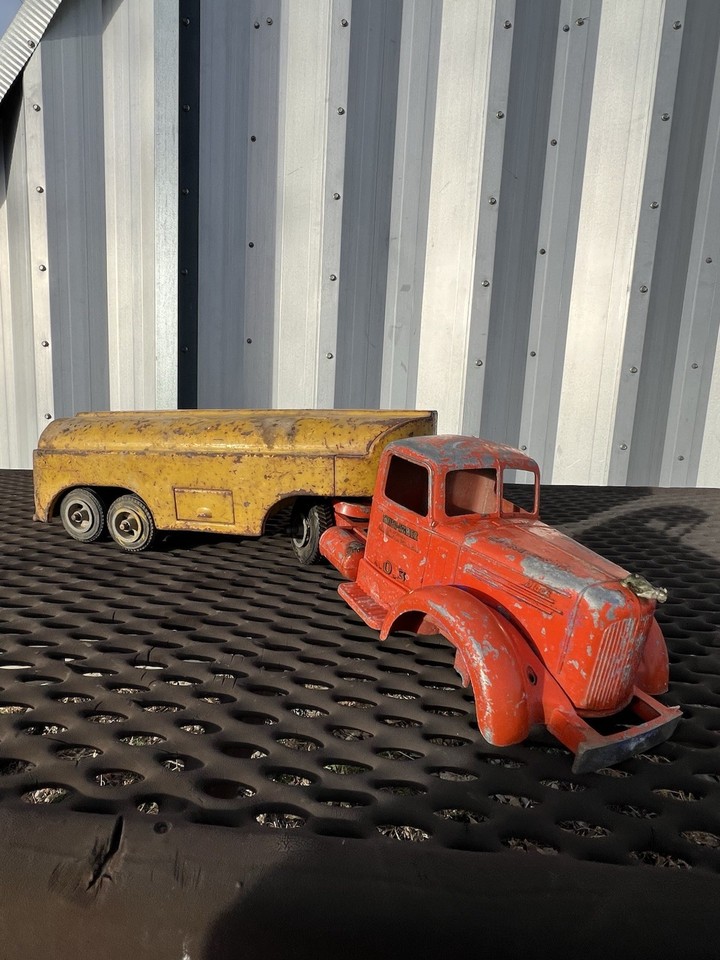 Antique Smith Miller Toy Truck With US Navy Fuel Tanker | eBay Australia