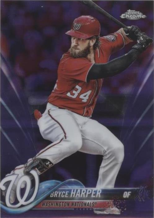 2018 Topps Chrome - Bryce Harper #139 Purple Refractor /299 for sale ...