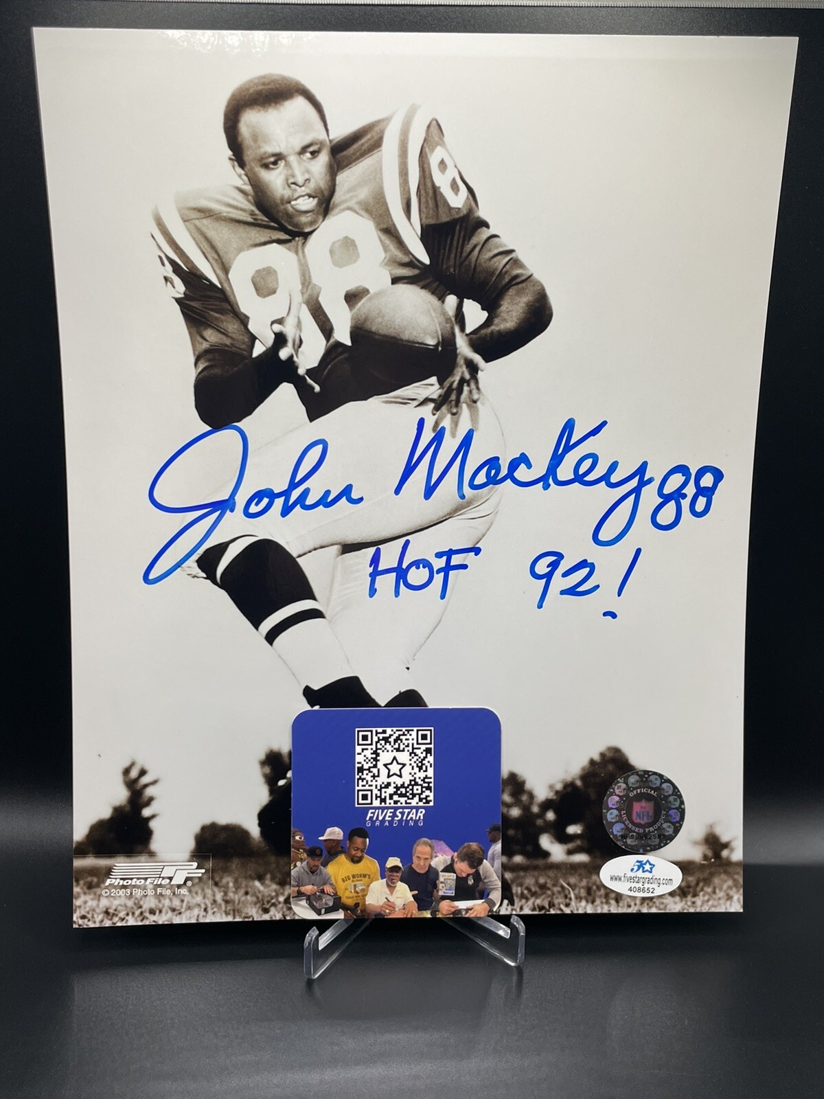 John Mackey Baltimore Colts JSA COA Signed Autograph 8x10 NFL Hall of ...