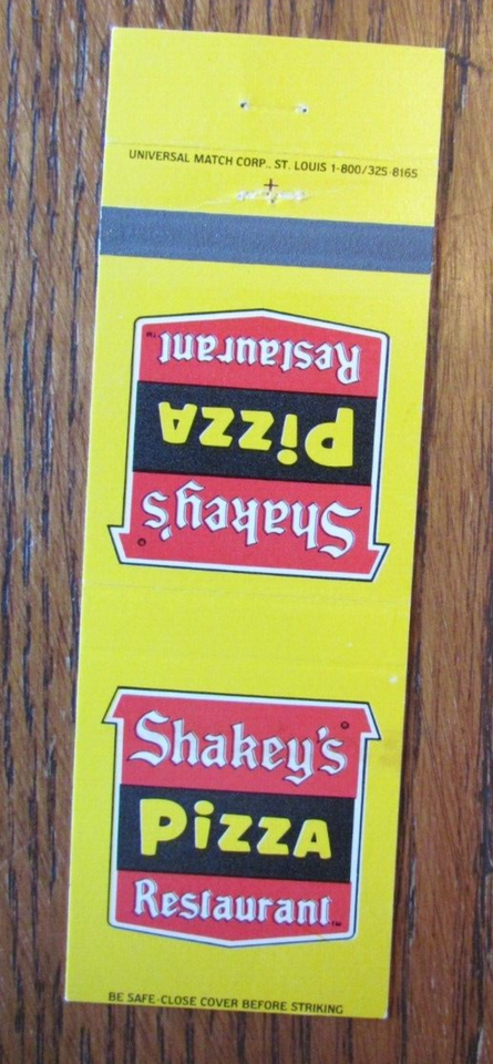 SHAKEY'S PIZZA MATCHBOOK COVER: SAN ANGELO, TEXAS EMPTY MATCHCOVER -C18 ...
