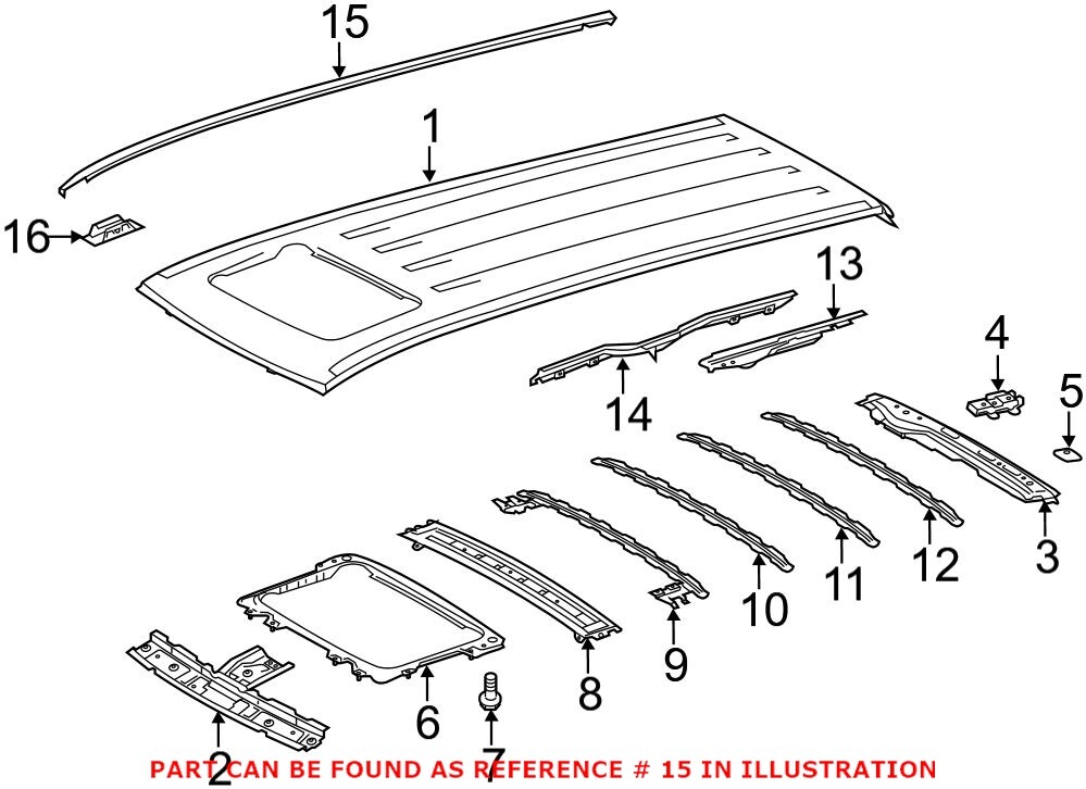 For Toyota Genuine Roof Drip Molding Right 7555108020 | eBay
