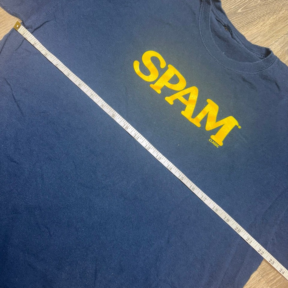 Spam Classic Logo Shirt Navy Blue – (XL) X-LARGE Distressed Graphic Tee ...