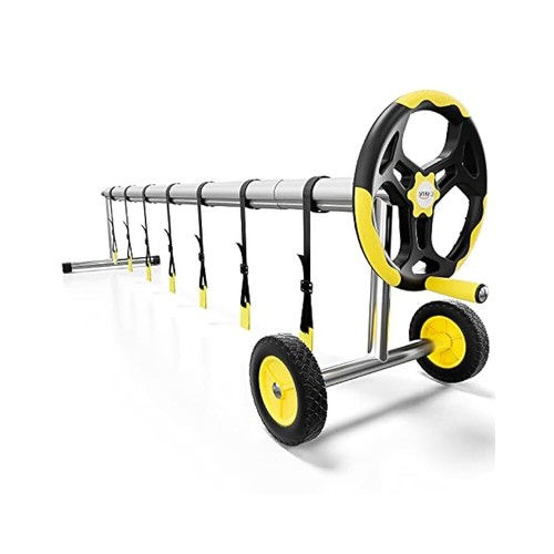 VINGLI Pool Solar Cover Reel, Aluminum, Inground Pool Cover Reel, 18ft ...