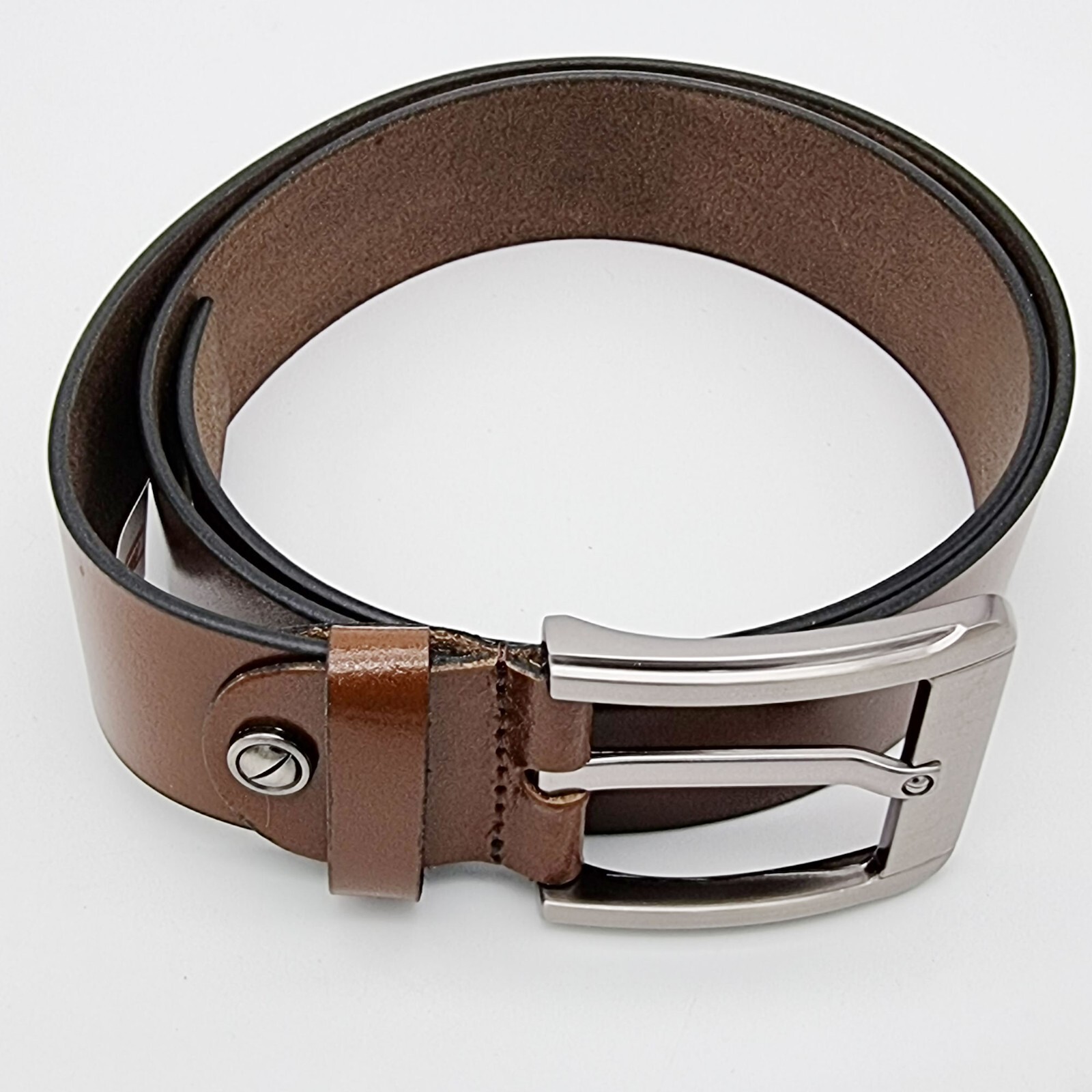 Mens Genuine Leather Belts Real New Buckle For Trouser Jeans Black ...