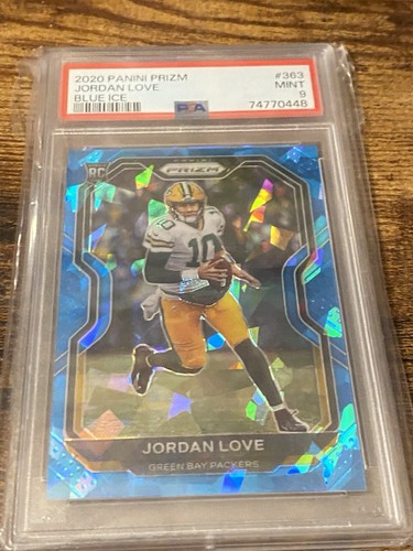 2020 Panini Blue Ice Prizm #363 Jordan Love Packers Rookie /99 PSA 9 | eBay