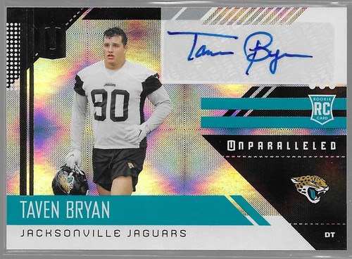 2018 Panini Unparalleled Taven Bryan Rookie Autograph Jacksonville ...